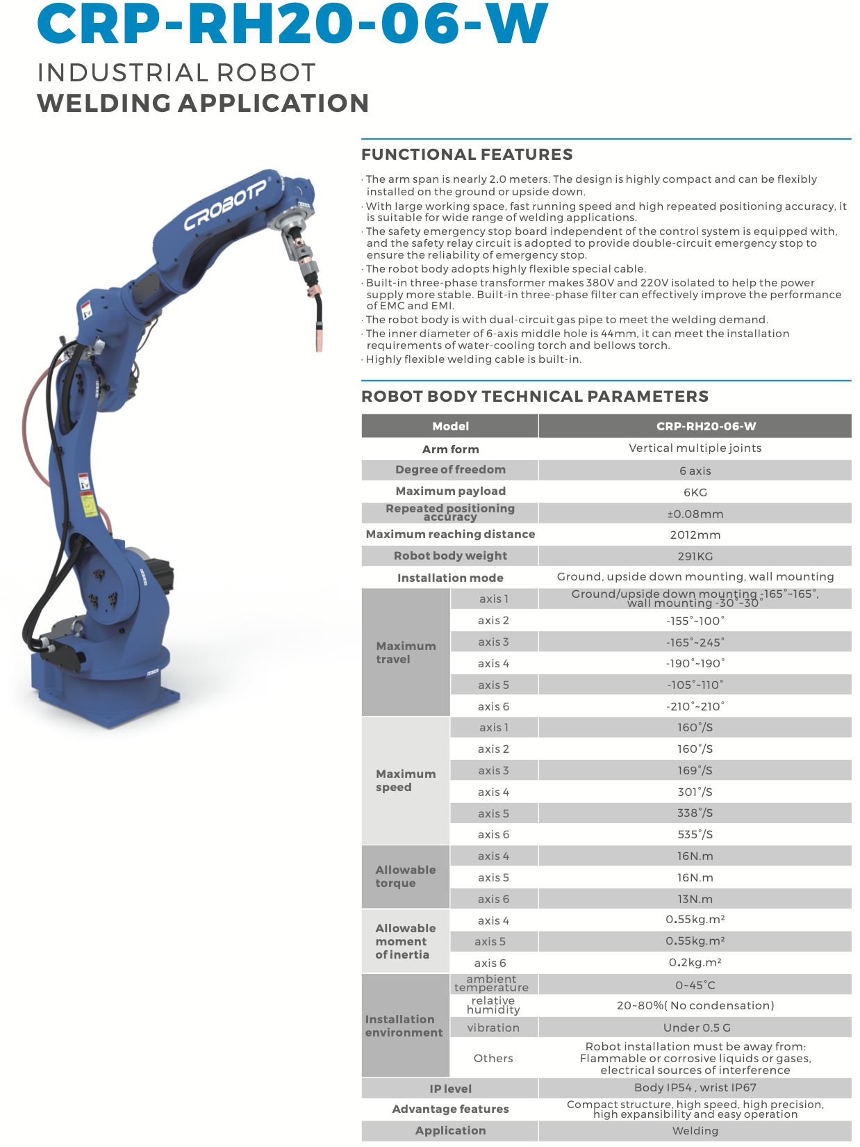 RH20-06W | TAMURA ROBÓTICA
